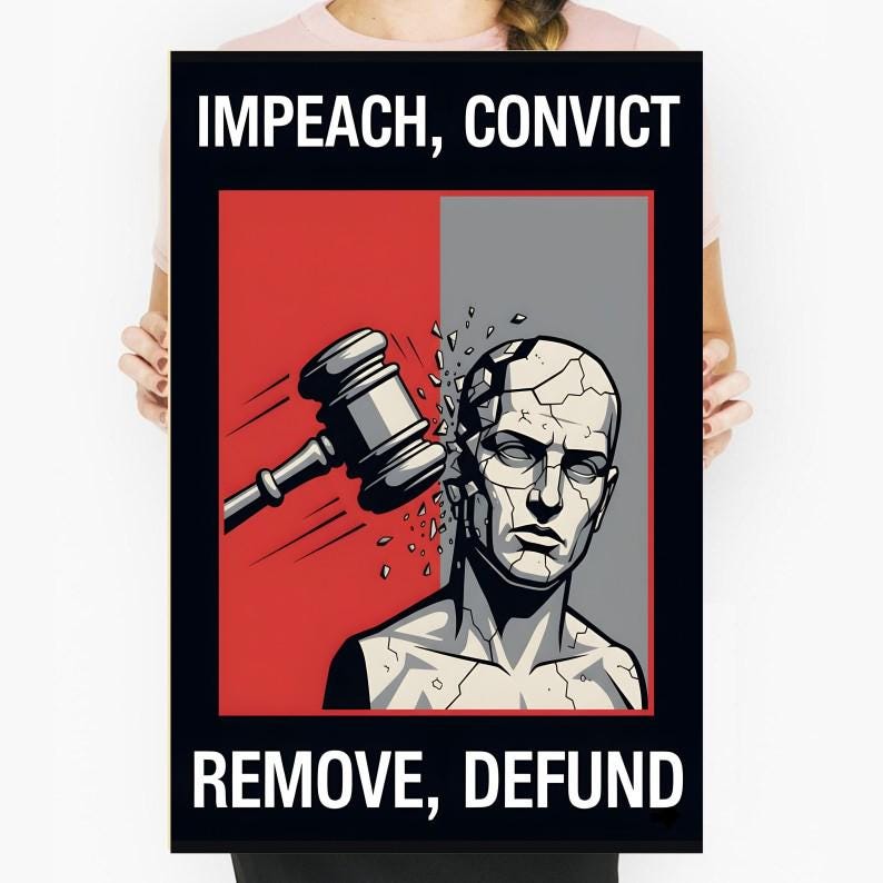 Impeach, Remove, Convict Protest Sign, Activist Wall Art (digital ...