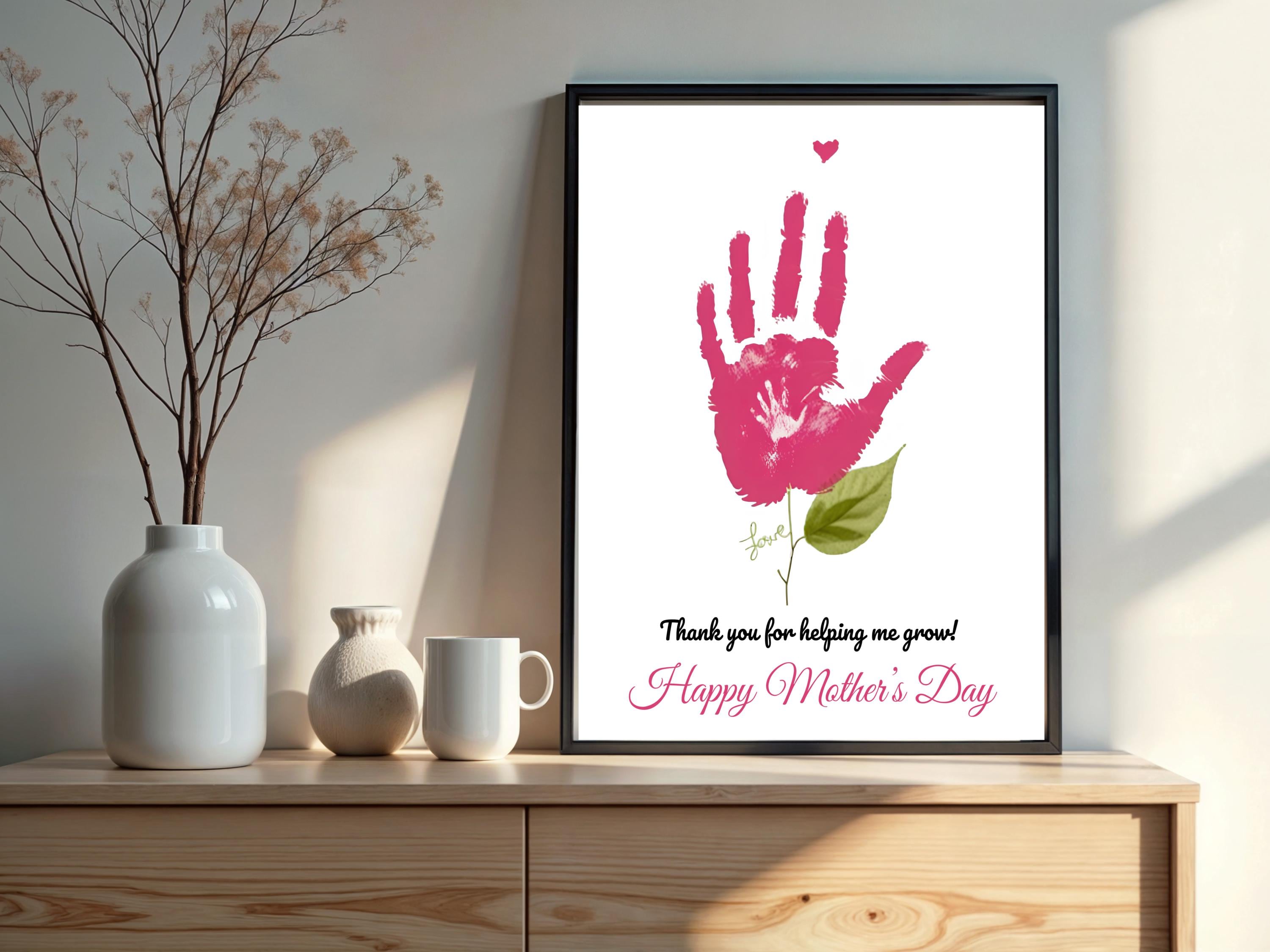 Printable Mother's Day Handprint Craft, Mother's Day Handprint ...
