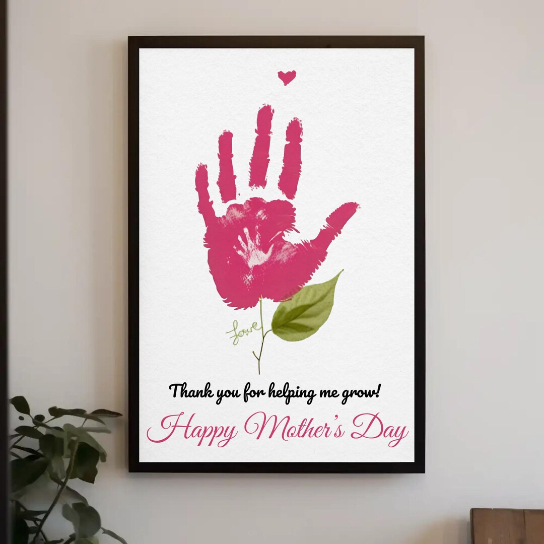 Printable Mother's Day Handprint Craft, Mother's Day Handprint ...