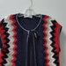 Vintage Crochet Sweater Vest by Yarell Red/white/blue and - Etsy