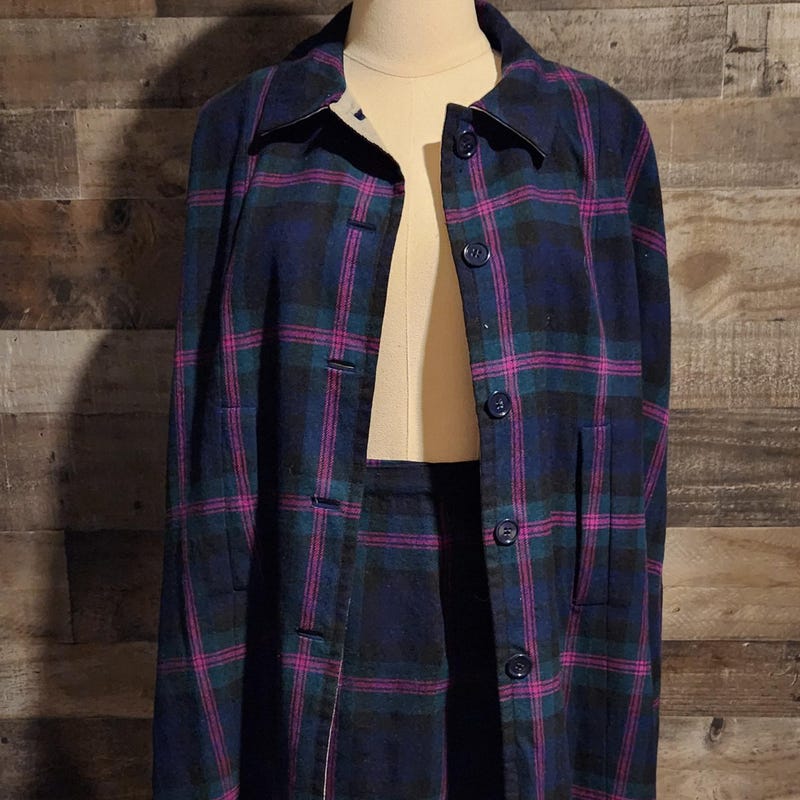 Plaid Cape Green - Etsy
