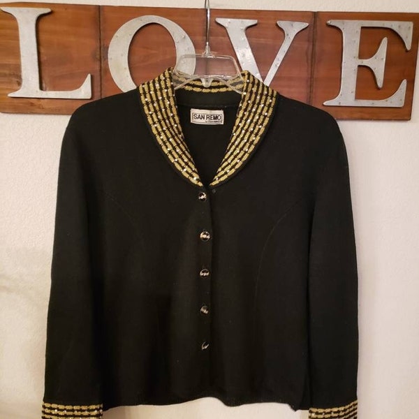 Black Gold Sweater - Etsy