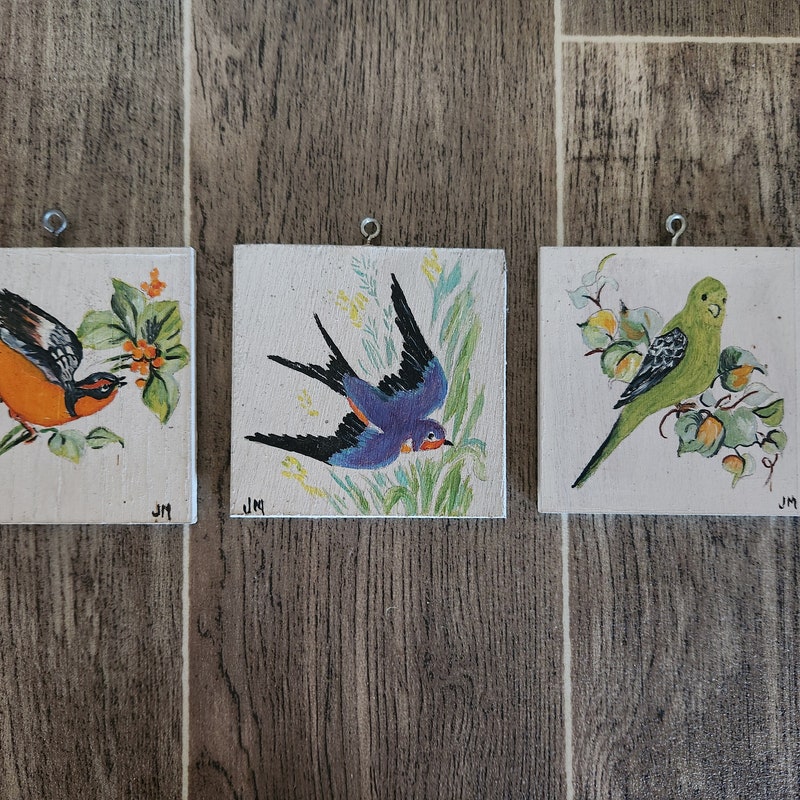 Hand Painted Bird - Etsy