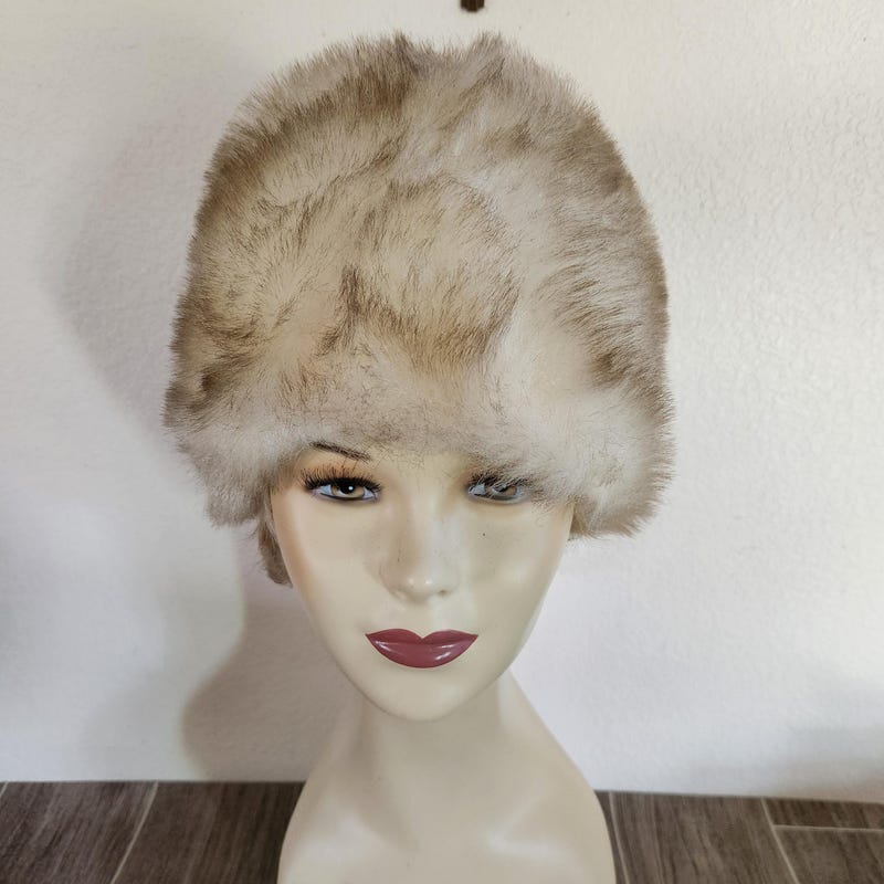 Vintage 60s Faux Fur Hat - Etsy