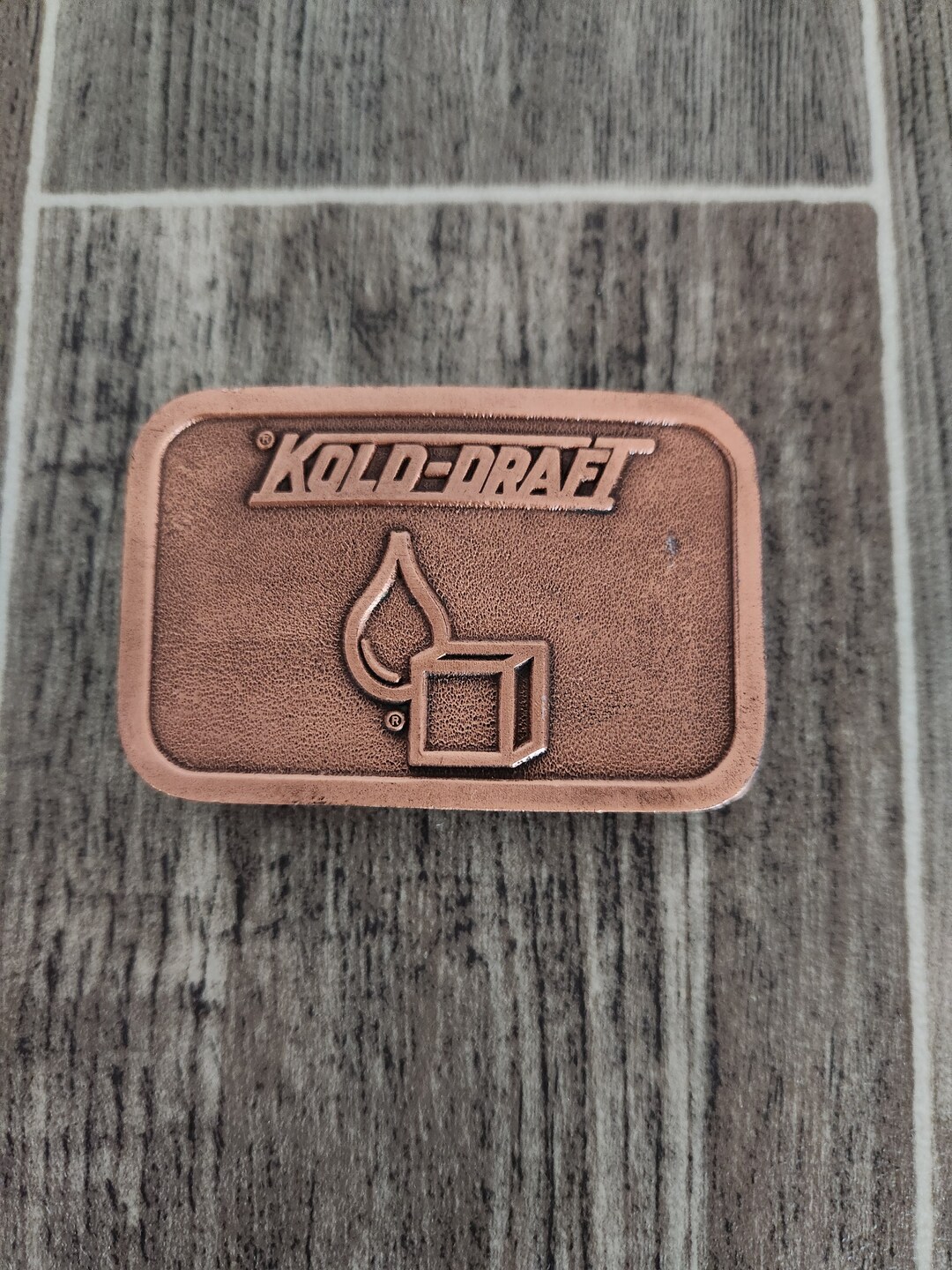 Vintage Industrial Belt Buckle by Hit Line USA - Copper Buckle - Kold ...