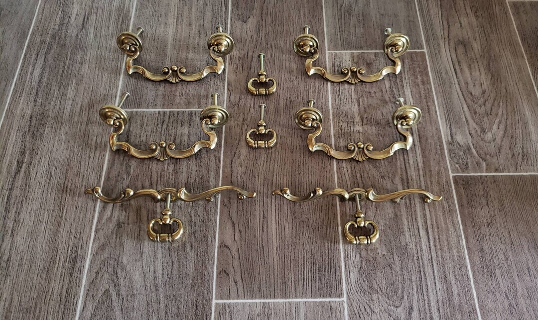 Vintage KBC Brass Drawer or Cabinet Hardware | Brass Drawer and Cabinet ...