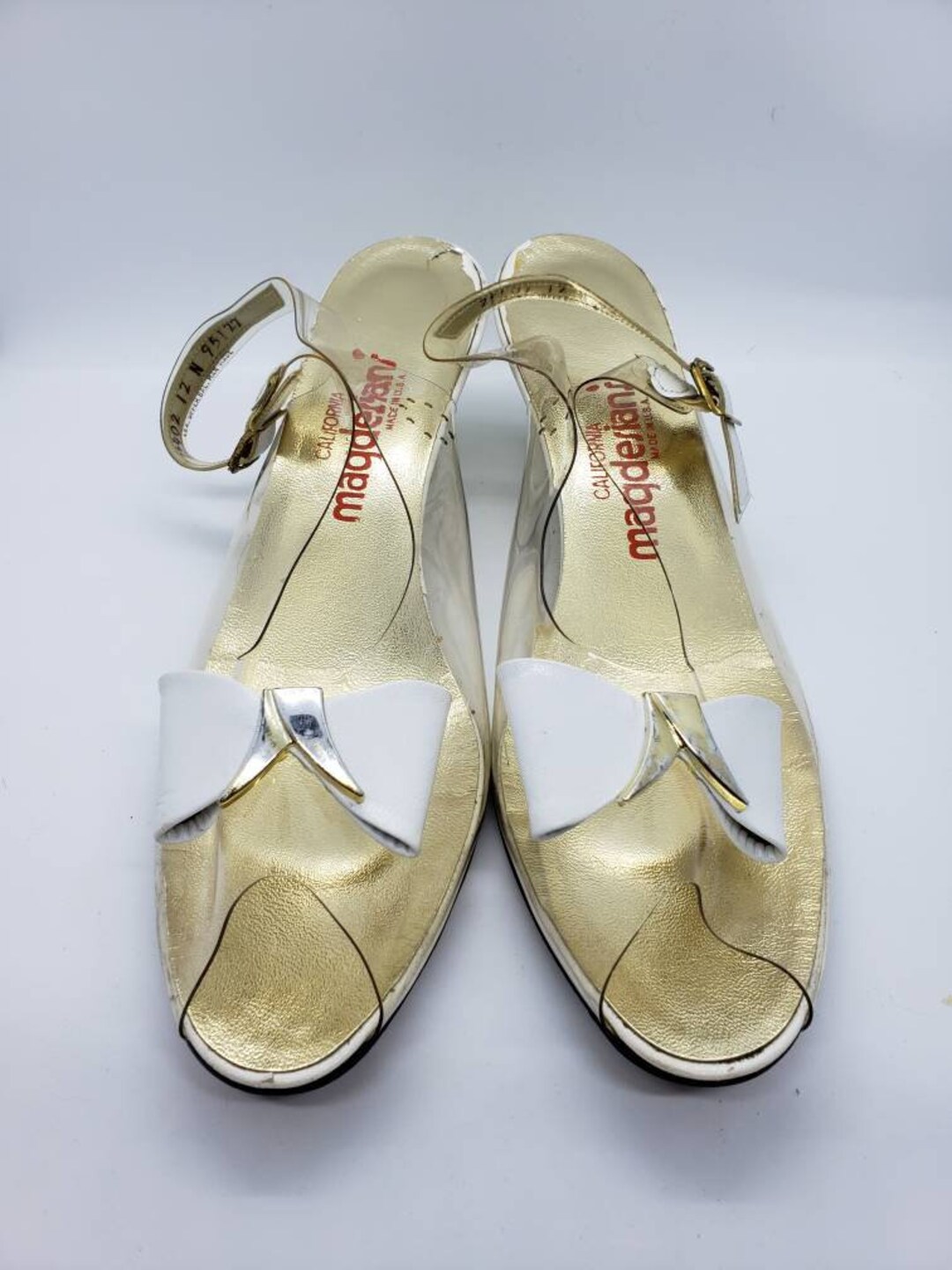 Vintage Clear Plastic and Leather Sandals by Magdesian's USA ...