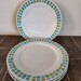Vintage Royal Norfolk Dinner Plates - Turquoise and Olive Green Design ...