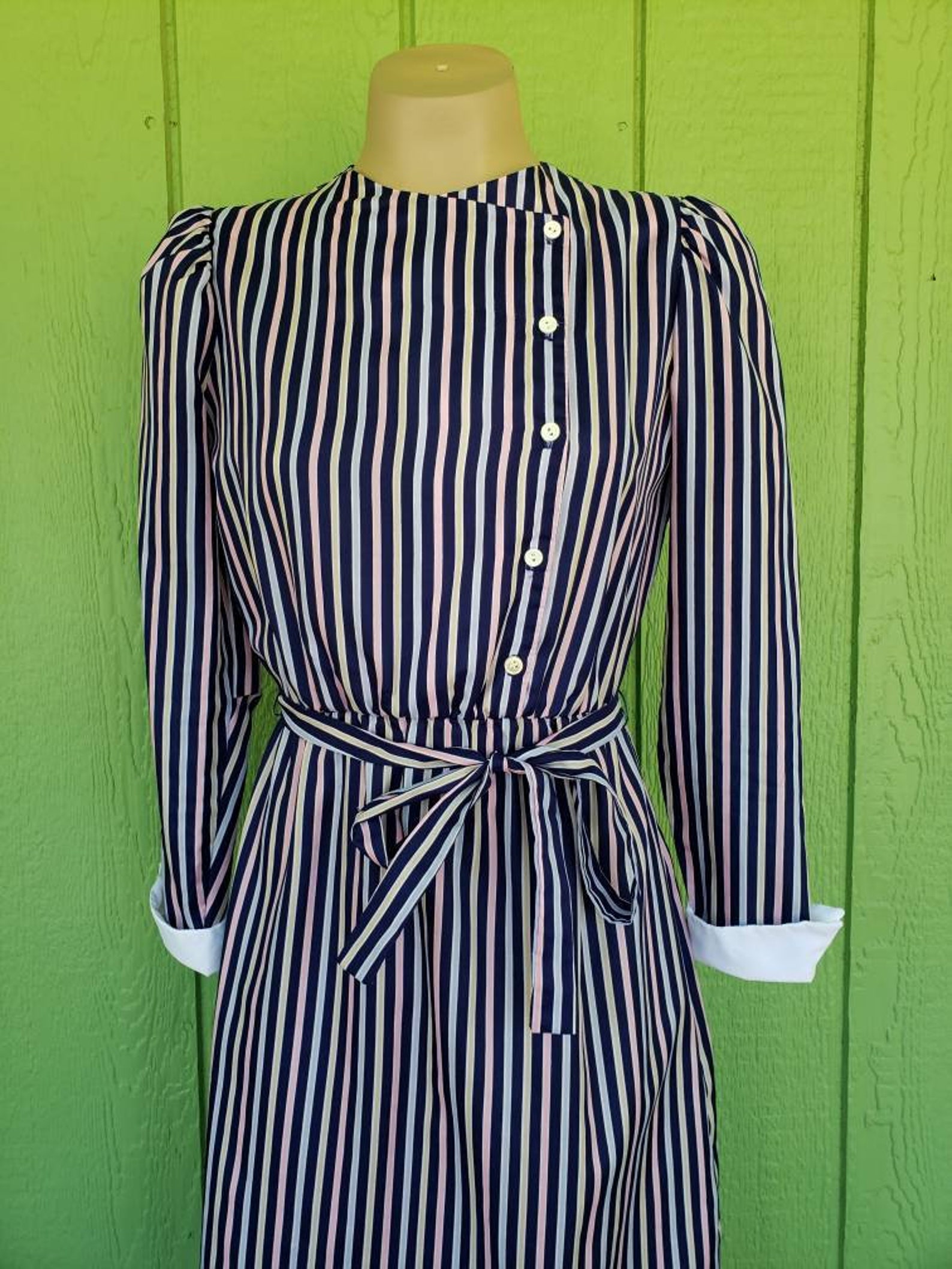 Vintage 1970's Secretary Style Dress Rockabilly Dress | Etsy