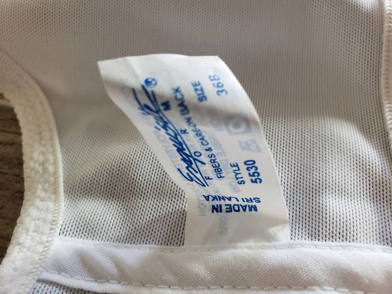 Vintage White Long Line Bra | White Front Closure | C… - Gem