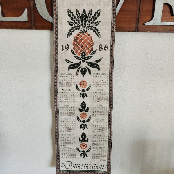 1986 Calendar - Etsy