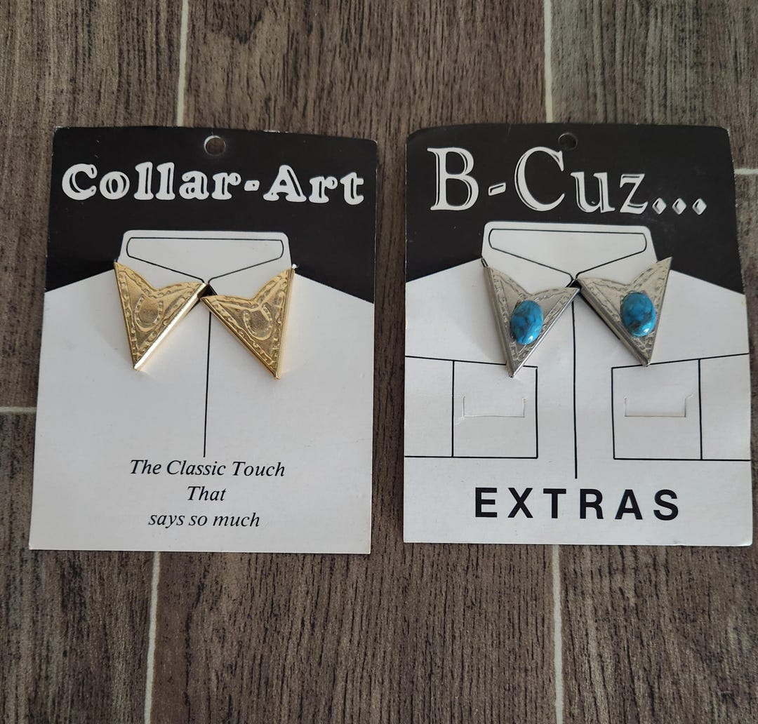 Vintage Western Shirt Collar Tips - Collar Art - Set of 2 - Etsy