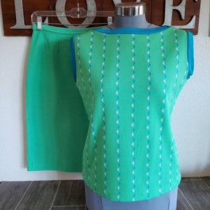 Vintage 1960's Skirt and Top Outfit by Beeline | Straight Skirt and ...