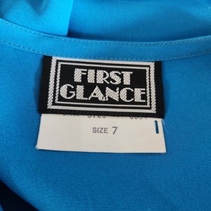 Vintage Sheer Blouse With Sequins at Shoulders | Blue Blouse by First ...