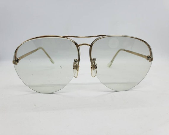 Vintage Eyeglass Aviator Style 1970s Matt Finish with… - Gem