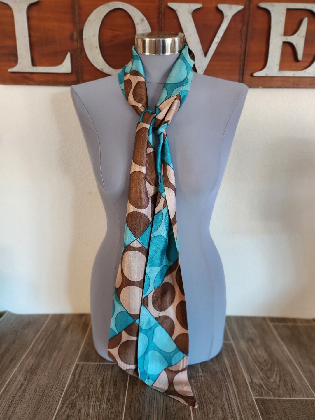 Vintage Scarf Sash | Long Neck Head and or Belt Scarf | 66" X 4.5" - Etsy