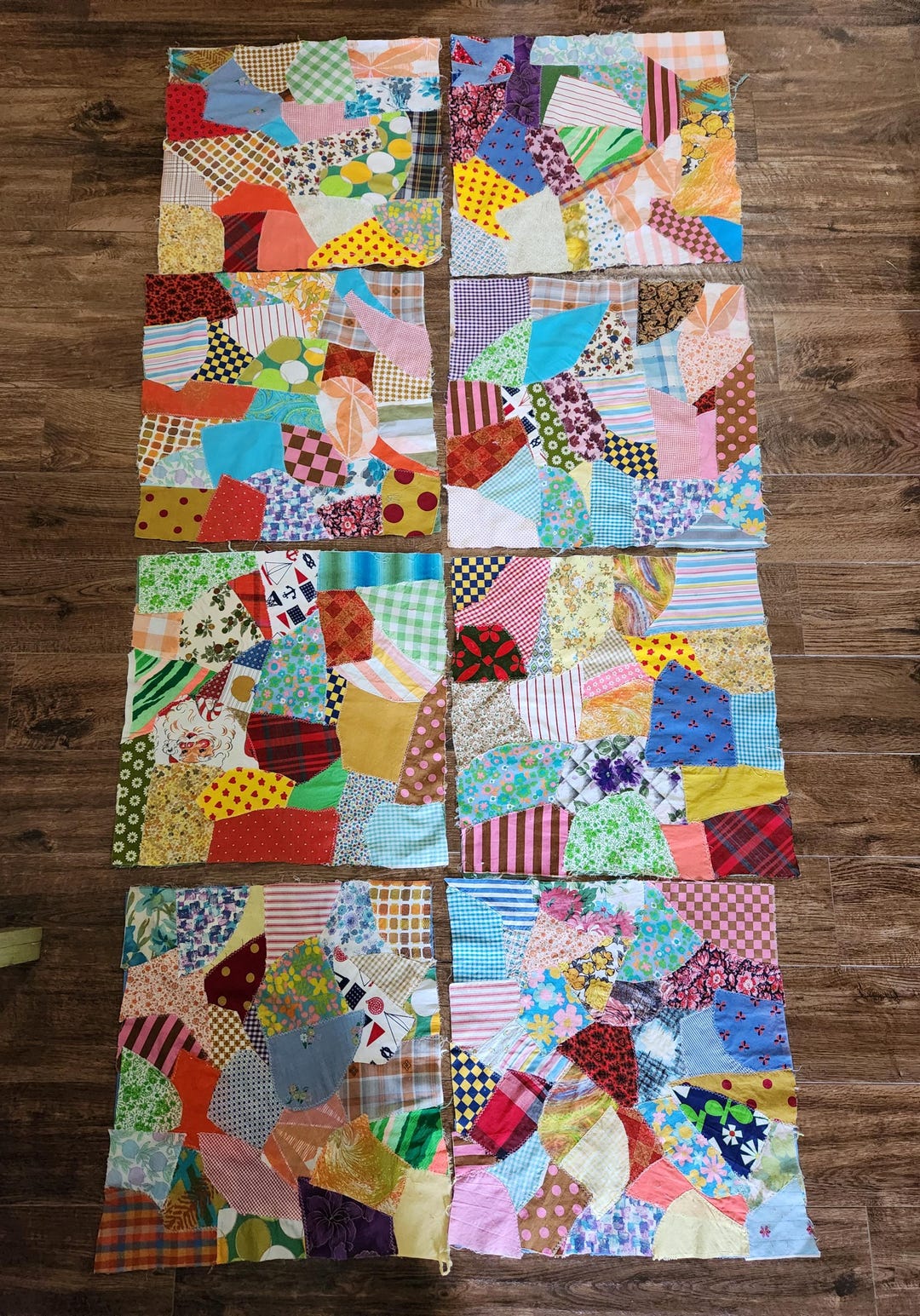 Vintage Patchwork Panel Squares for Your Project | Crazy Quilt Pre-made ...