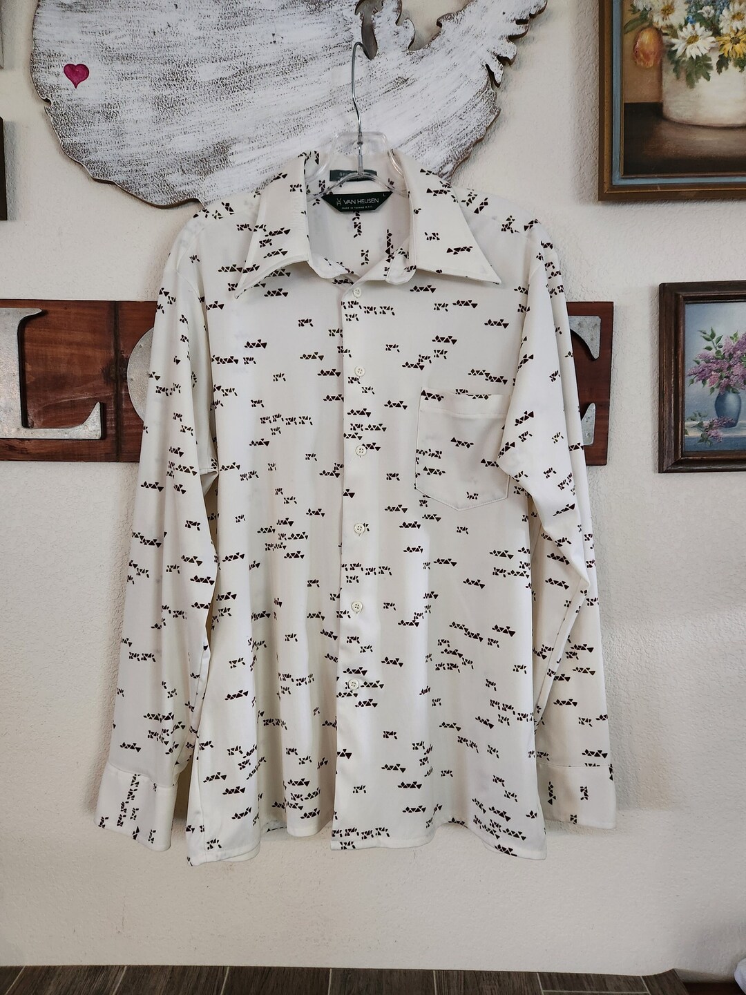 Vintage Men's Van Heusen Long Sleeve Button Down Shirt | Label Size ...