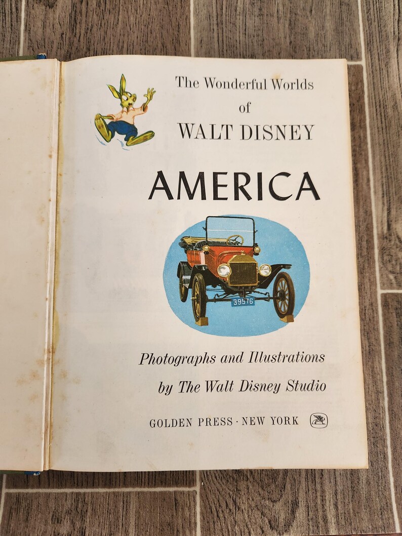 Vintage Disney Book - Walt Disney's America Hard Back Book - 1963 ...