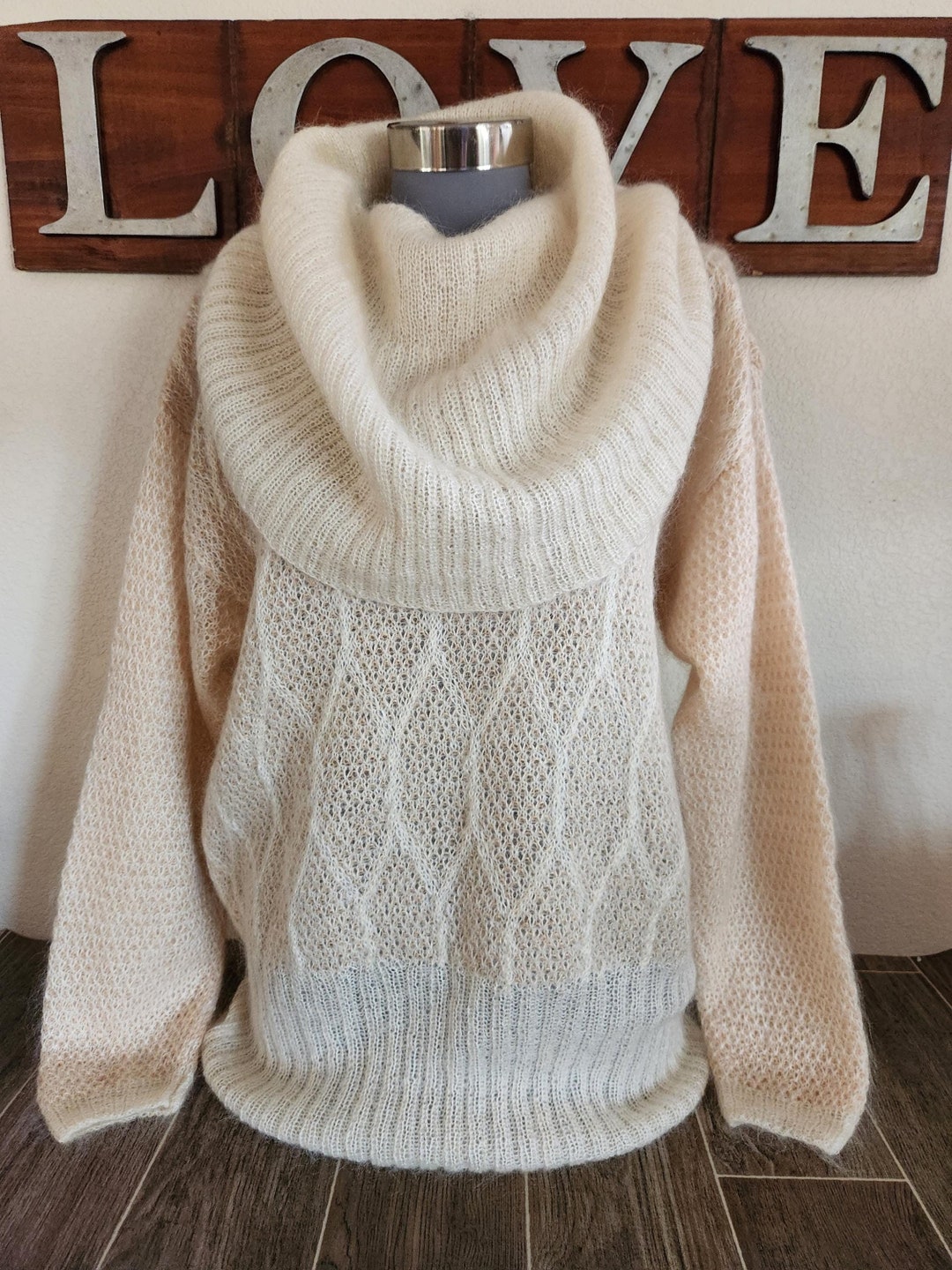 Vintage Cowell Neck Knit Sweater by Linda Allard for Ellen Tracy ...