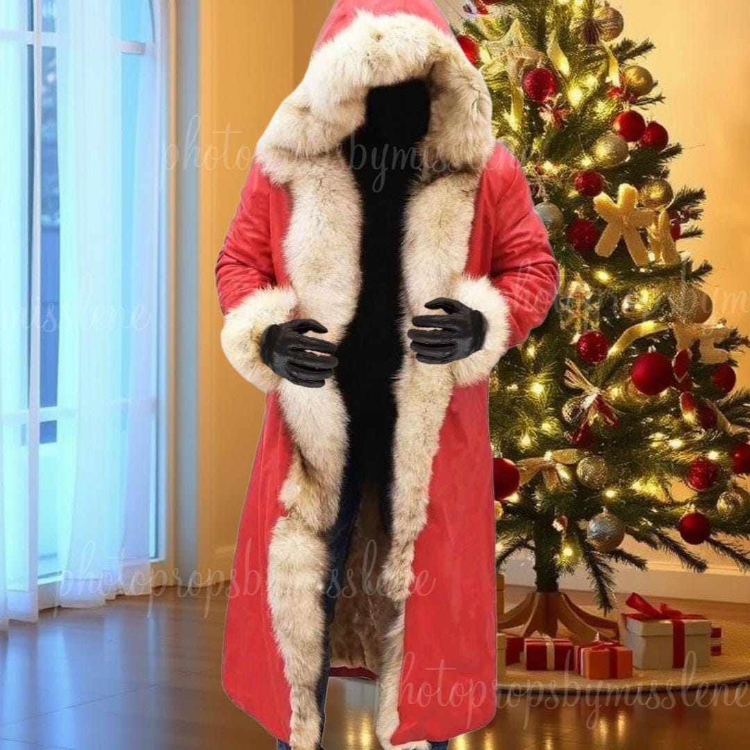 Santa Suit-santa Claus Leather Trench Coat Christmas Chronicles Kurt ...