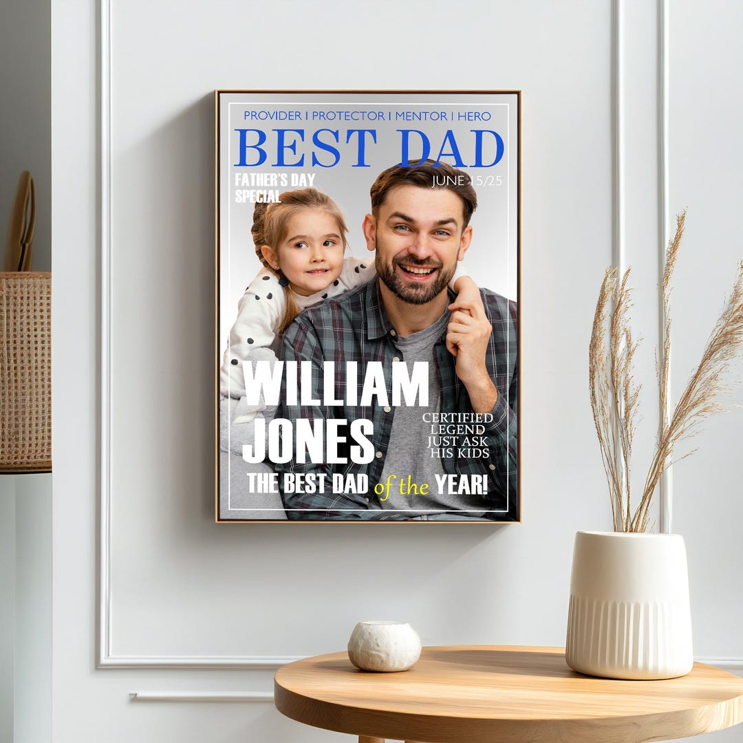 Personalized Dad Magazine Cover,custom Father's Day Gift,best Daddy ...