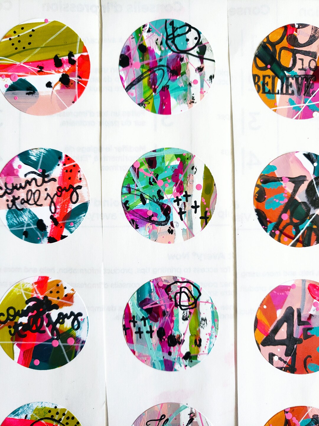 Stickers Mixed Media Sticker Sheets Journal Stickers 1.5 - Etsy