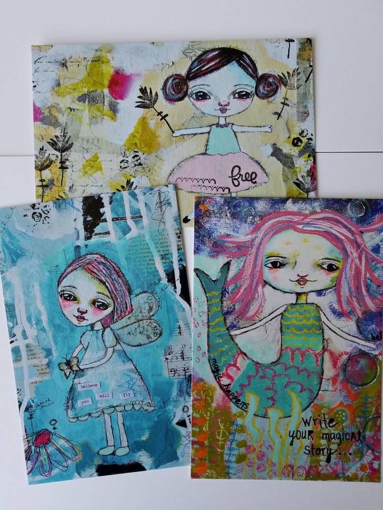 Art Post Card, Swag Card, Happy Mail, Art Print, Art Journal ,note Card ...