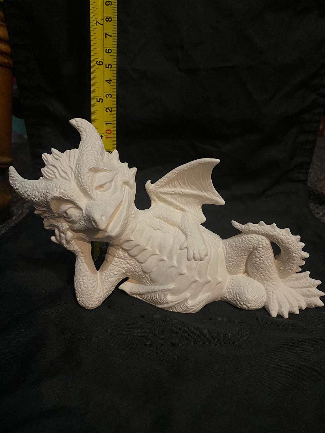 Cute Lazy Laying Dragon, Ready to Paint - Etsy