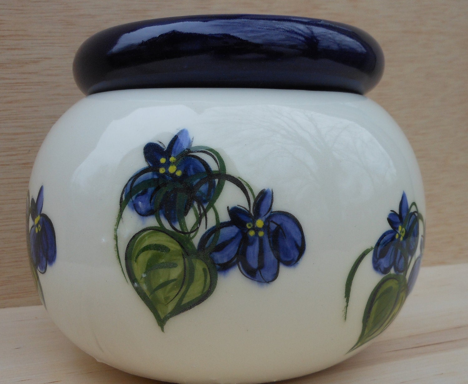 4 Inch Self Watering African Violet Pot Original Blue Design - Etsy