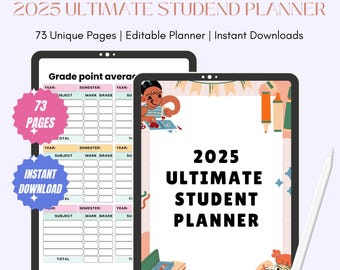 2025 Student Planner, iPad Planner, Digital 2025 Goodnotes Planner ...
