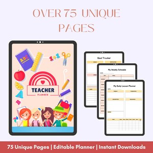 Editable 2025 Teacher Planner, Back to School Teacher Template ...