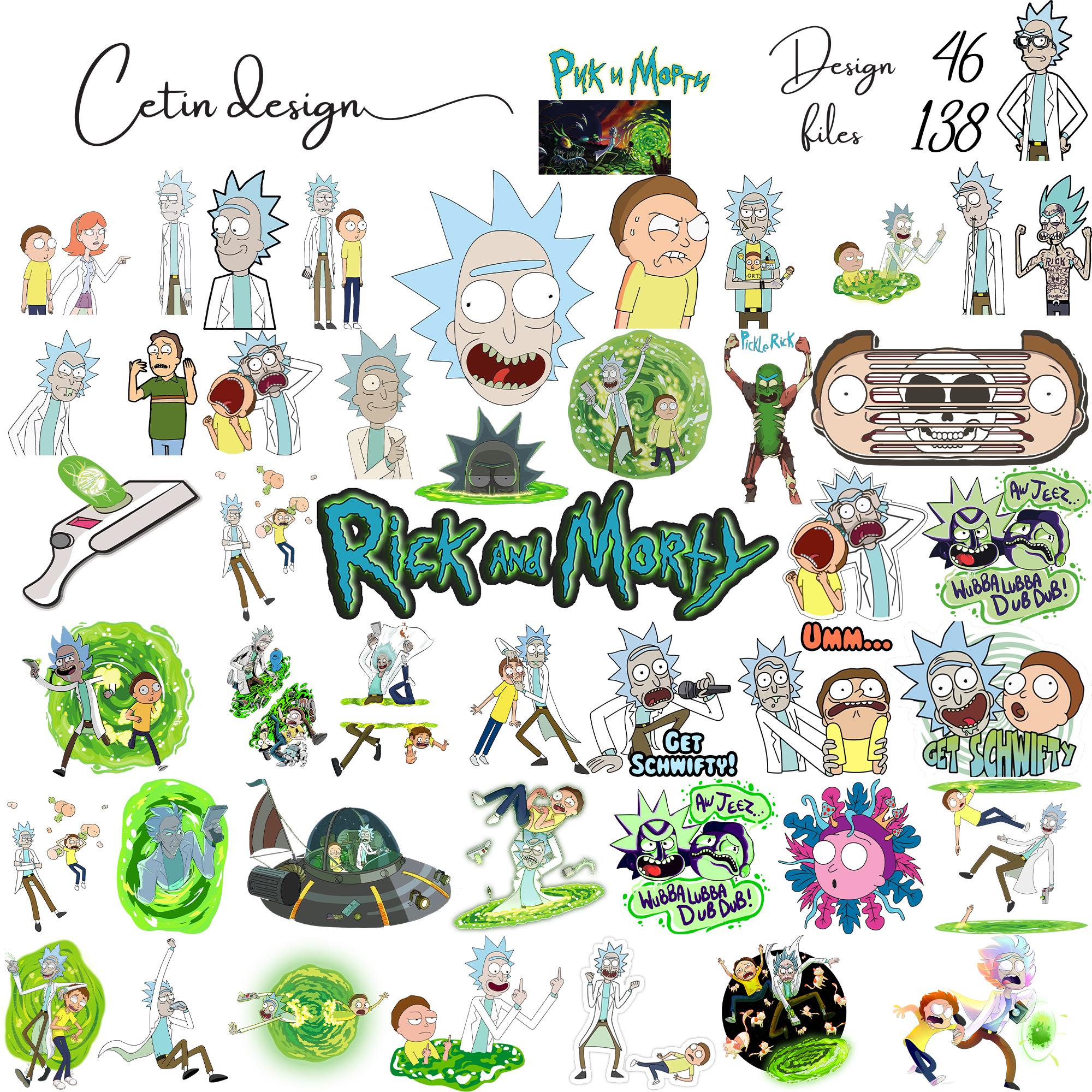 Cartoon Characters Rick and Morty Moovie Street -svg-png-pdf- \ Tshirt ...