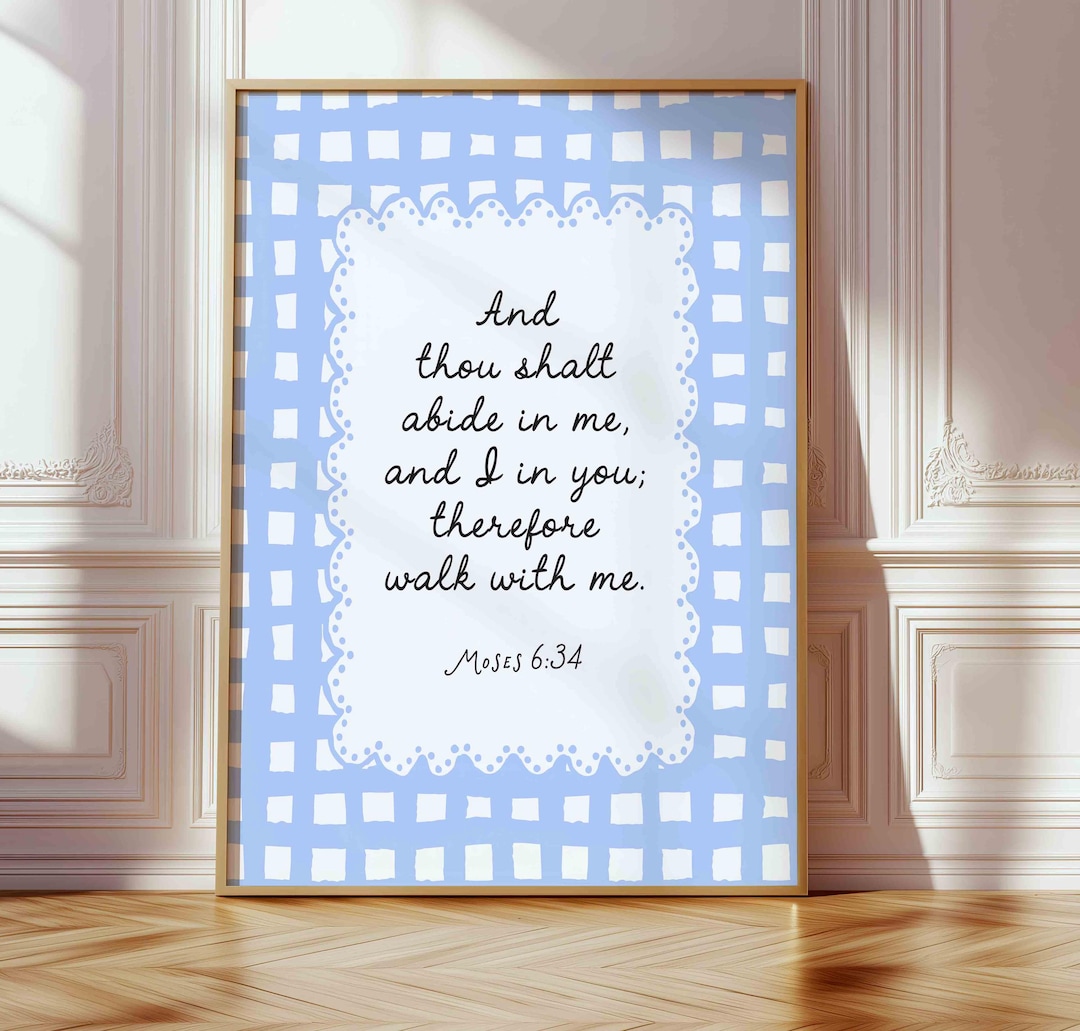 Walk With Me LDS Youth Theme - Moses 6:34 Scripture Print (2026 Girl ...