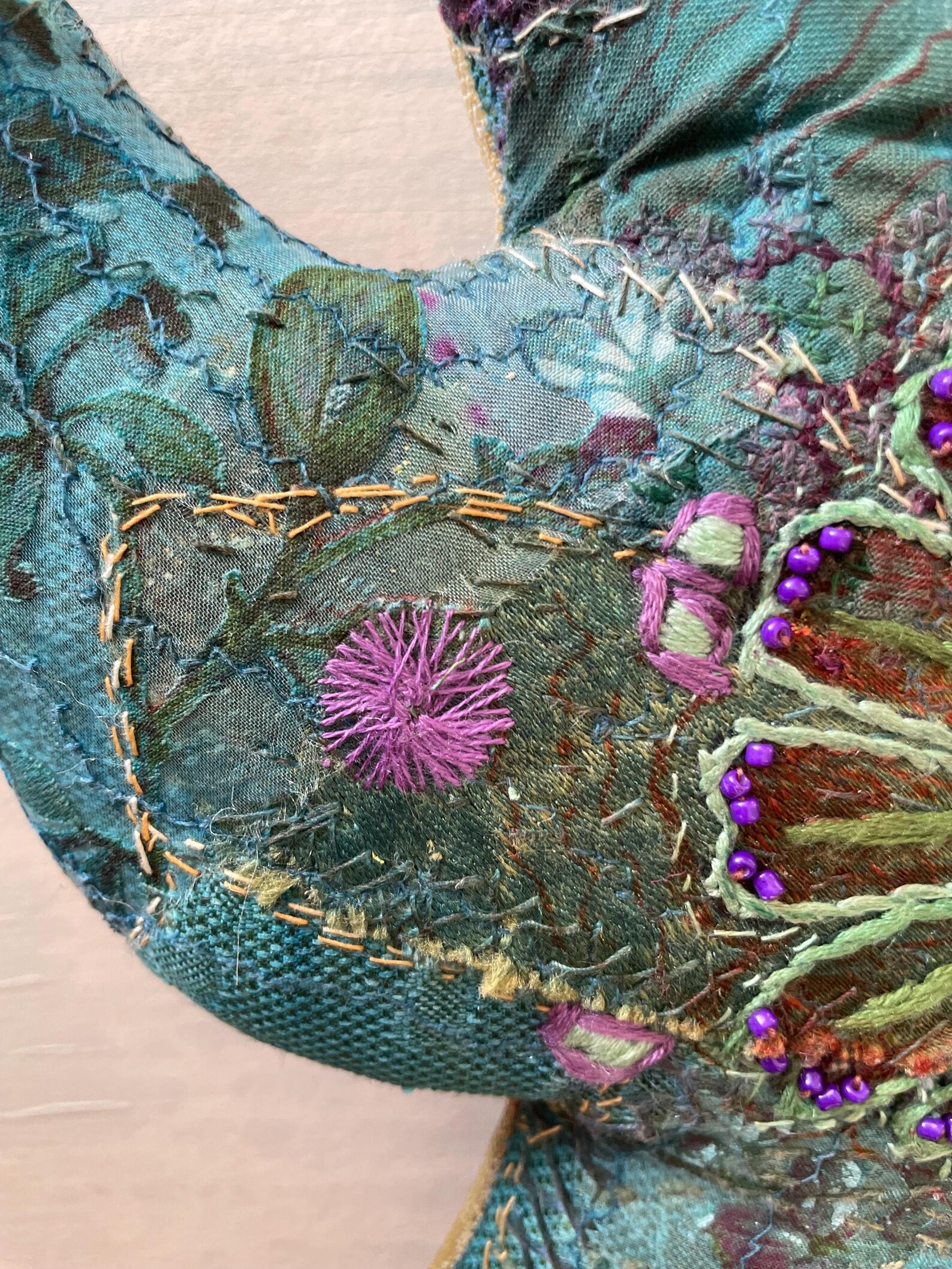 Hand-embroidered Bird Wall Sculpture, Textile Art by Daria Sikora - Etsy