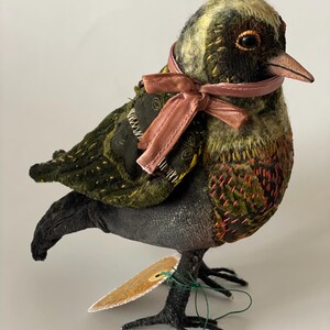 Bertha - Textile Art Bird Hand Made Artistic Bird, Personaalized Bird ...