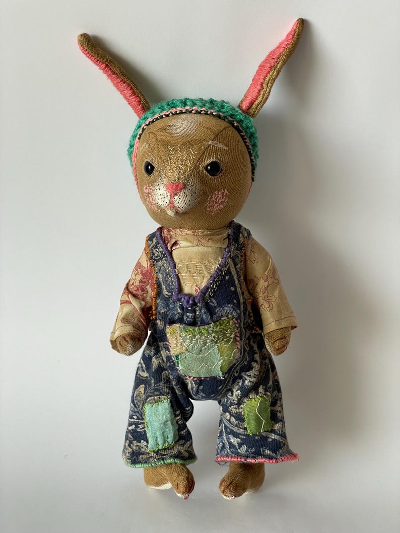 Helen- Handmade Rabbits,textile Art Doll, Home Decoration, OOAK - Etsy