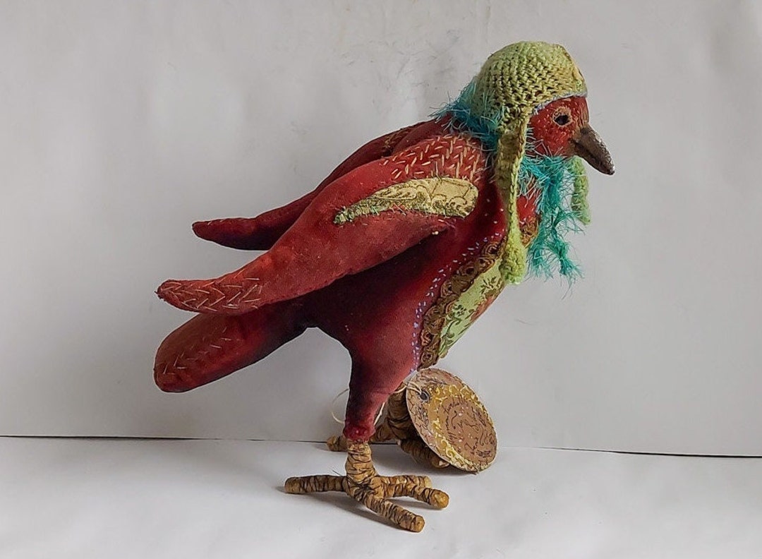 Agnes-textile Art Bird Personaalized Bird Doll, Bird Decor,bird Toy ...