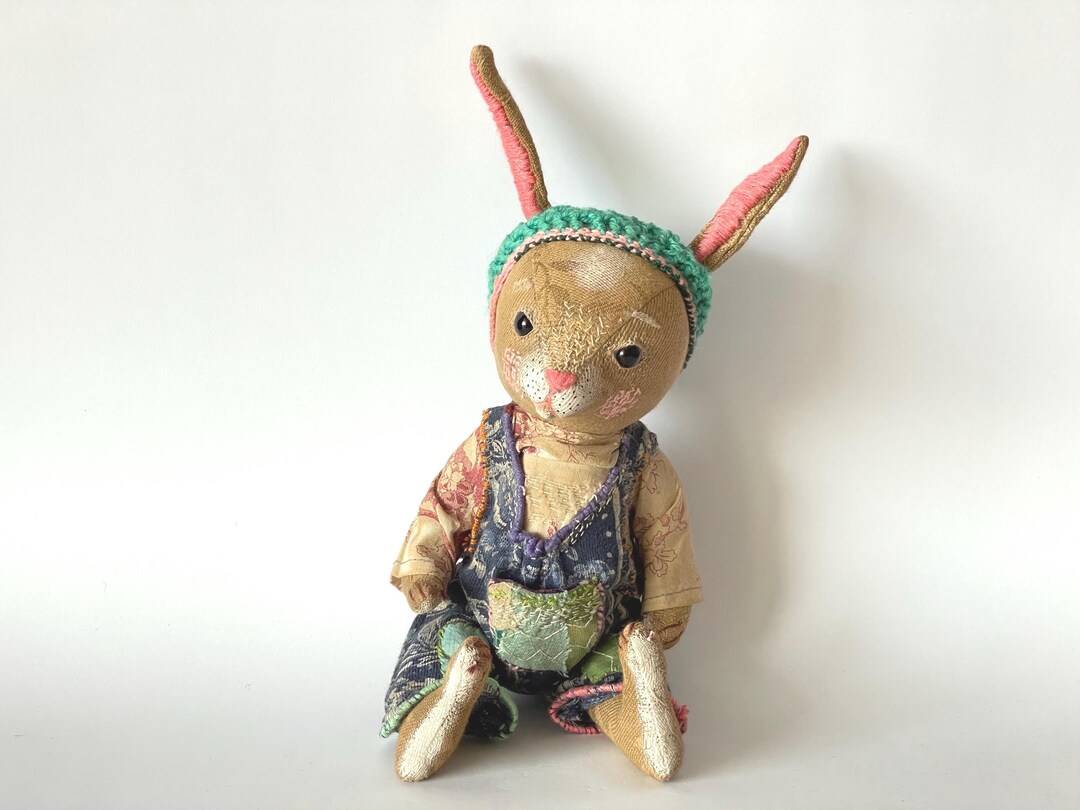 Helen- Handmade Rabbits,textile Art Doll, Home Decoration, OOAK - Etsy