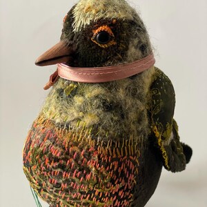Bertha - Textile Art Bird Hand Made Artistic Bird, Personaalized Bird ...