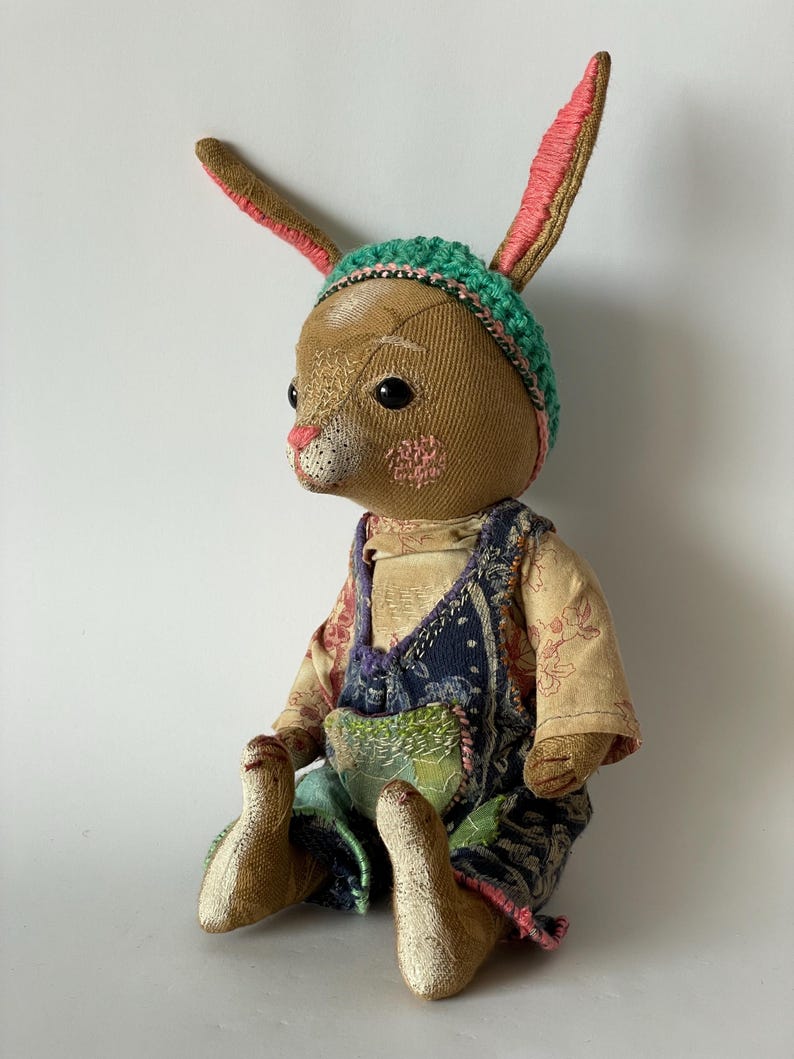 Helen- Handmade Rabbits,textile Art Doll, Home Decoration, OOAK - Etsy