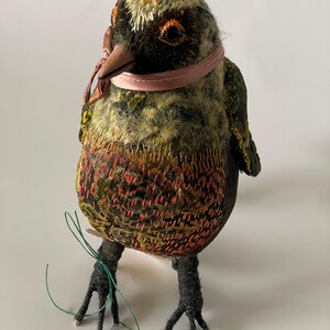 Bertha - Textile Art Bird Hand Made Artistic Bird, Personaalized Bird ...
