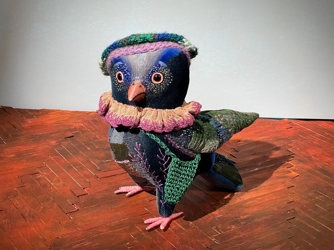 Pamela - Textile Art Bird Hand Made Artistic Bird, Personaalized Bird ...