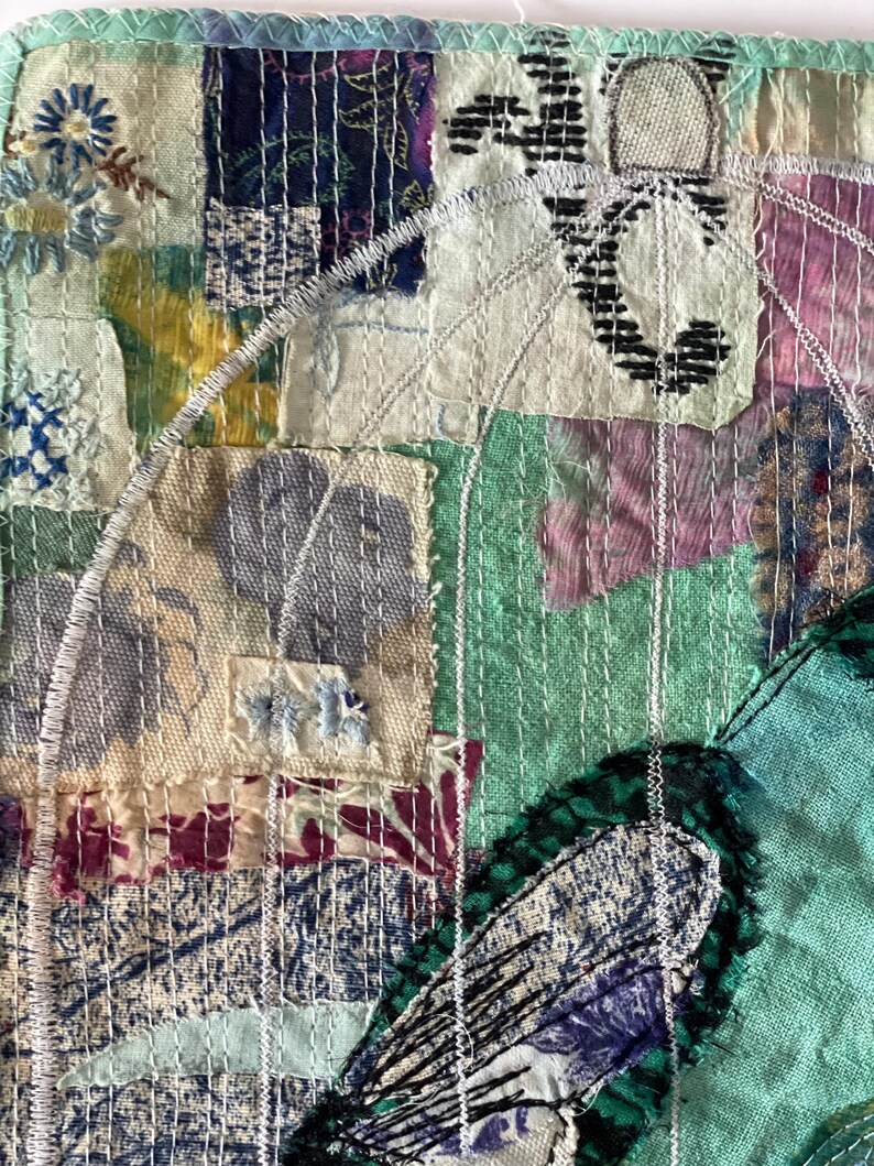 Handstitched Bird Tapestry: Textile Art Embroidery, Home Decor - Etsy ...