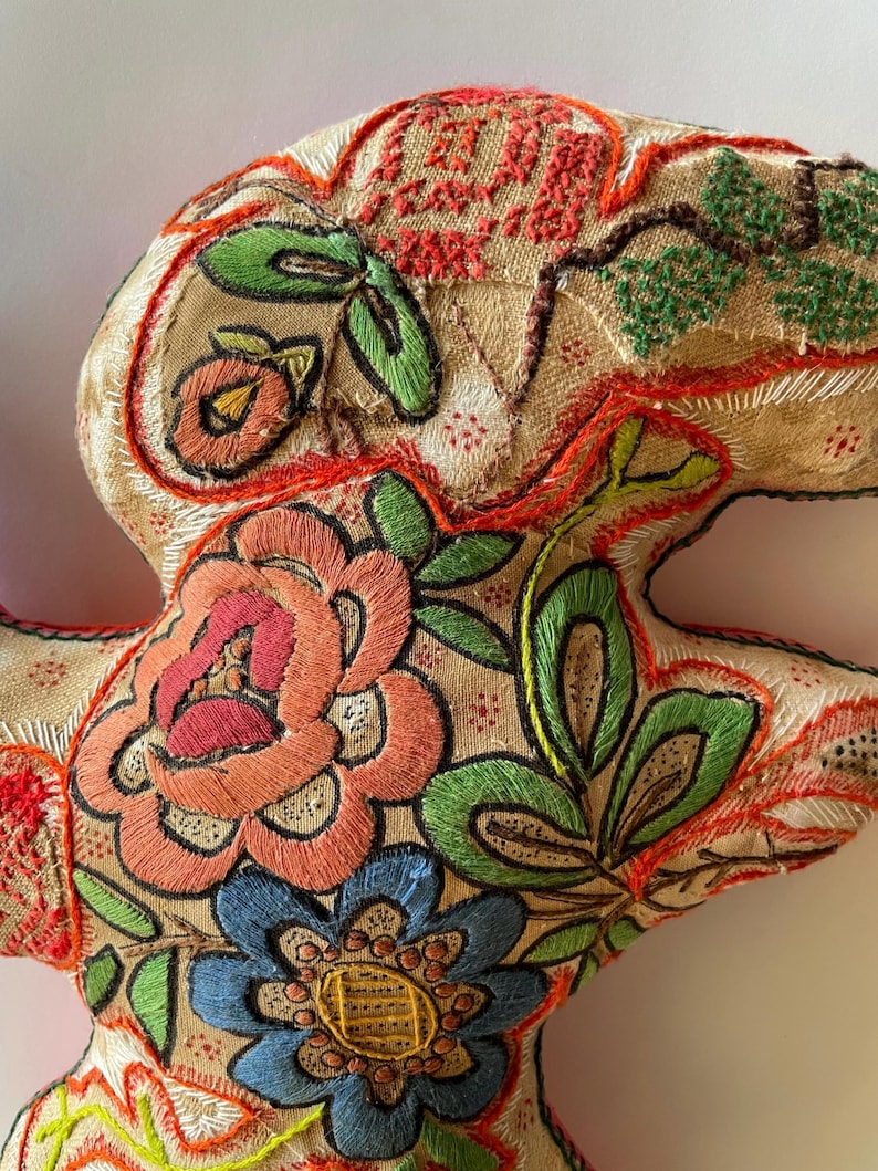 Hand-embroidered Bird Wall Sculpture, Textile Art by Daria Sikora - Etsy