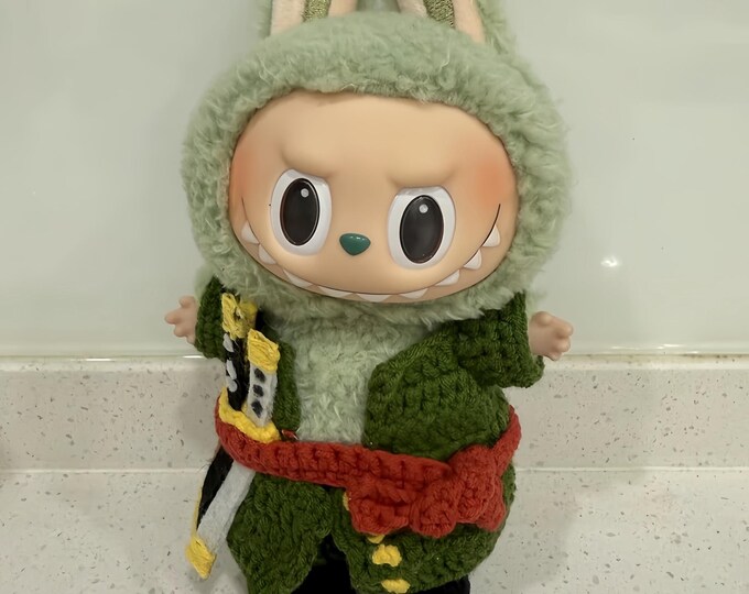 Hand Crochet Labubu Clothes Zoro Luffy Labubu Set Labubu Accessories ...