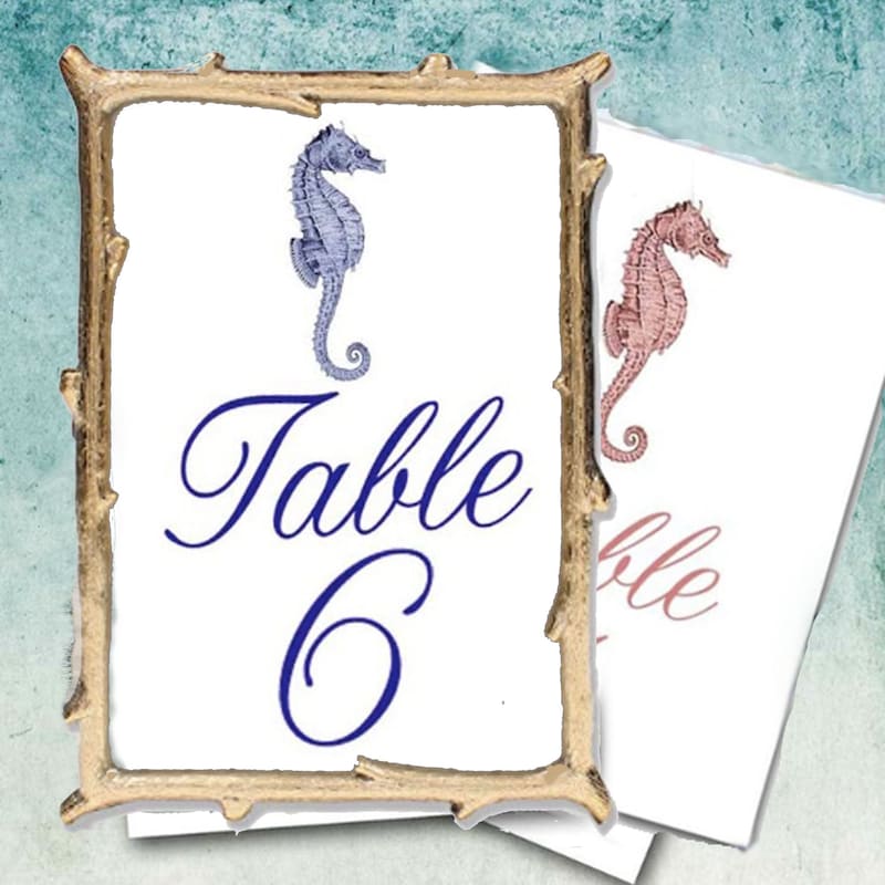Beach Wedding Table Numbers - Etsy