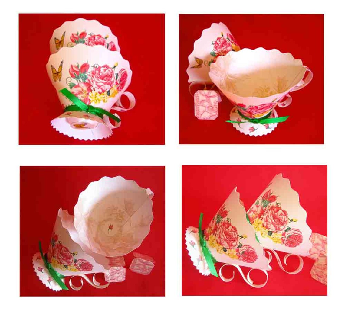 Teacup Party Favor Victorian Rose Tea Cup DIY Party - Etsy