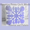 Hawaiian Quilt Pattern Blue Jade, Pattern and Tutorial PDF, Digital ...