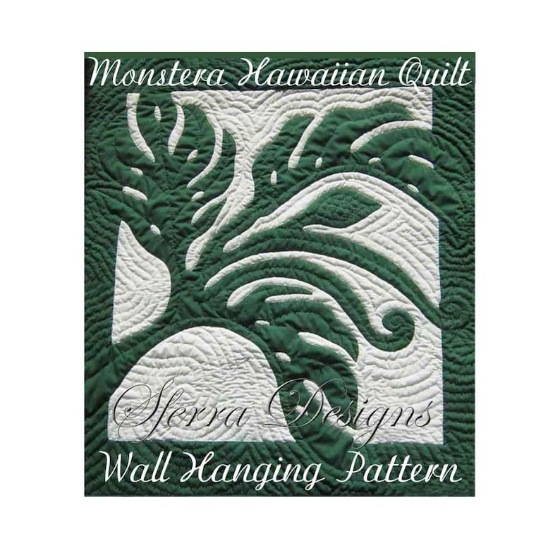 Hawaiian Monstera Quilt Pattern: Tutorial and Photos, Wall Hanging (29 ...